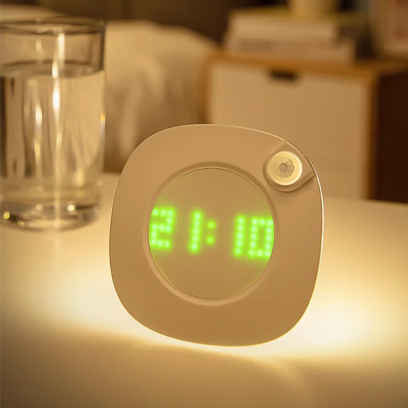 Toilet-Night-Light-with-Clock-Battery-USB-Lamp-PIR-Motion-Sensor-LED ...