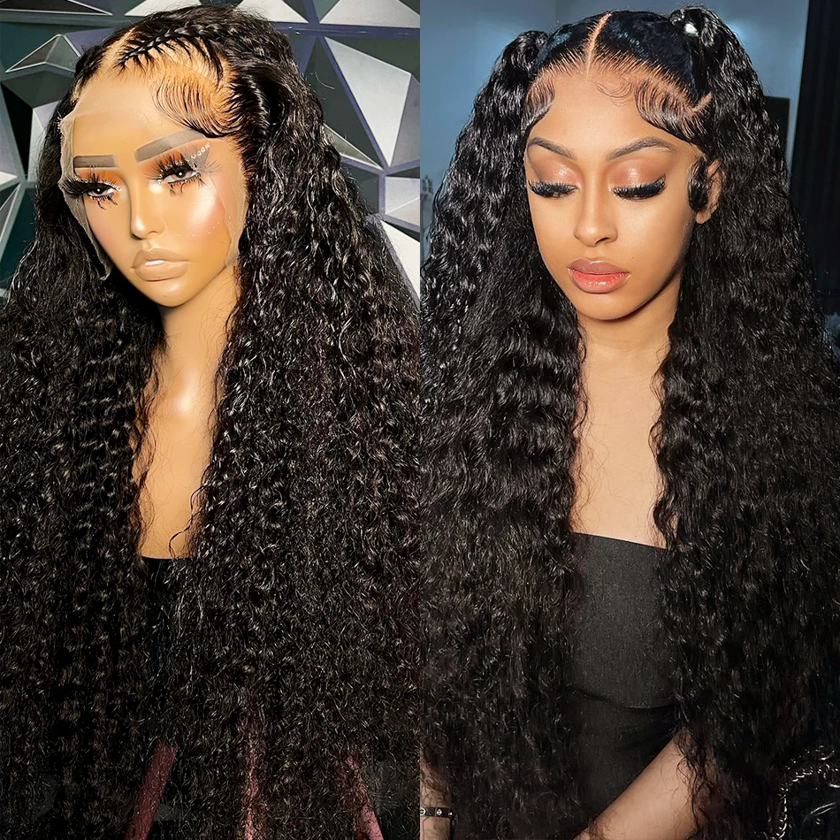 Cosdelu 30 40 Inch Loose Deep Wave 13x6 HD Transparent Lace Frontal Wig ...