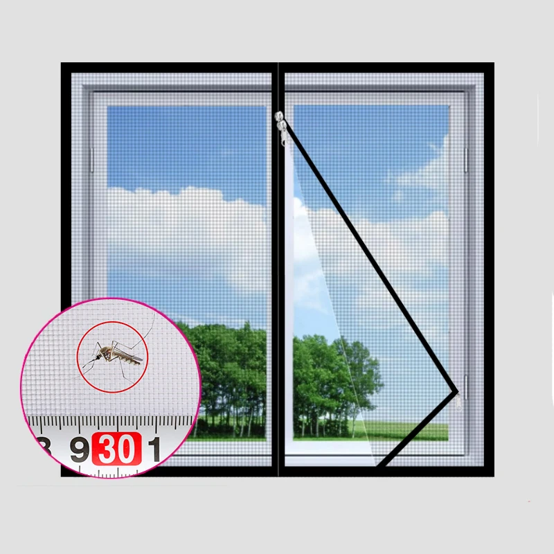 Anti-mosquito-window-zipper-window-screen-mosquito-nets-for-windows ...