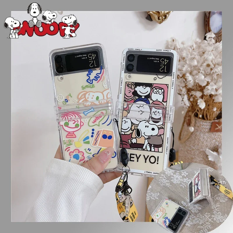 Snoopy-Phone-Case-for-Samsung-Z-Flip-4-3-5G-PC-Hard-Shell-Cartoon ...