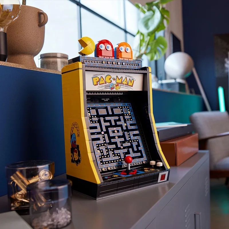 Pac-Man-Vintage-Classic-Arcade-Game-Machine-Bloco-de-Constru-o-Montagem-de-Tijolos-Brinquedos ...