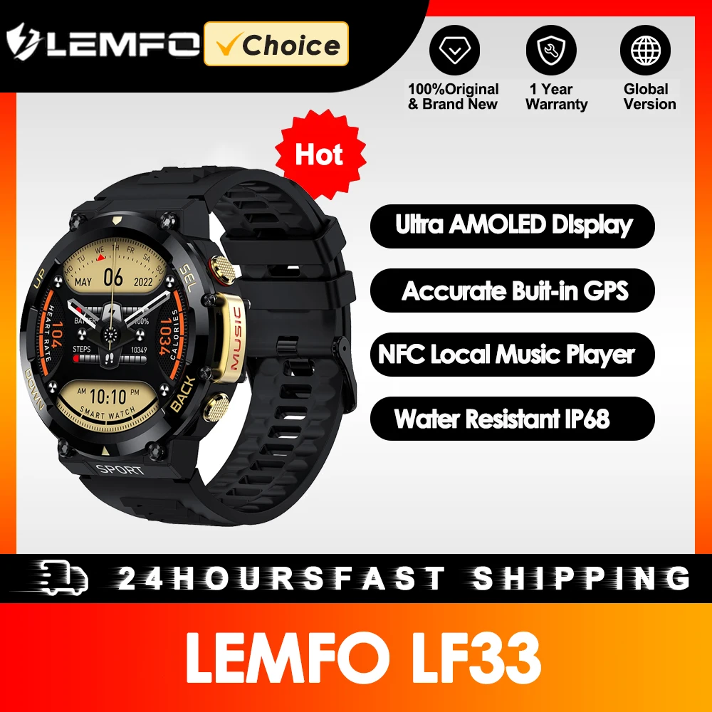 LEMFO-LF33-AMOLED-Smart-Watch-Men-IP68-Waterproof-Bluetooth-Call-Music ...