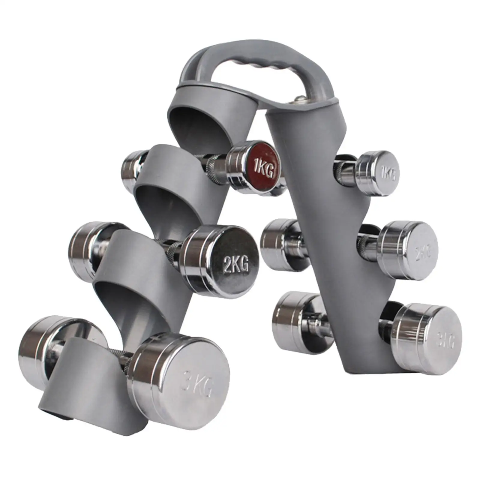 Compact Dumbbell Bracket, 3-Tier Dumbbell Rack, Mini Weight Lifting ...