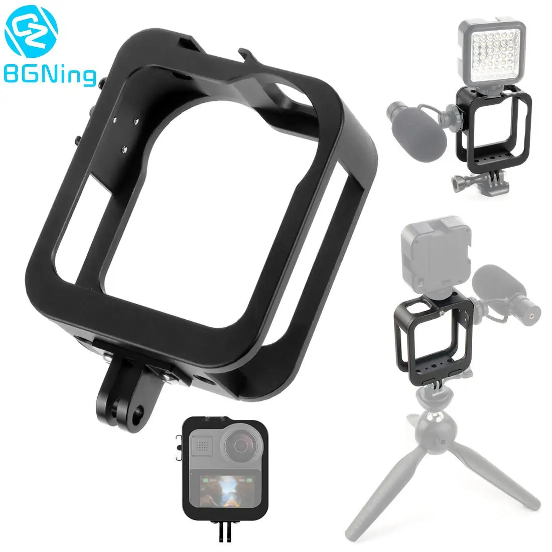 Aluminum-CNC-Protective-Cover-360-VR-Panoramic-Camera-Cage-for-Gopro ...