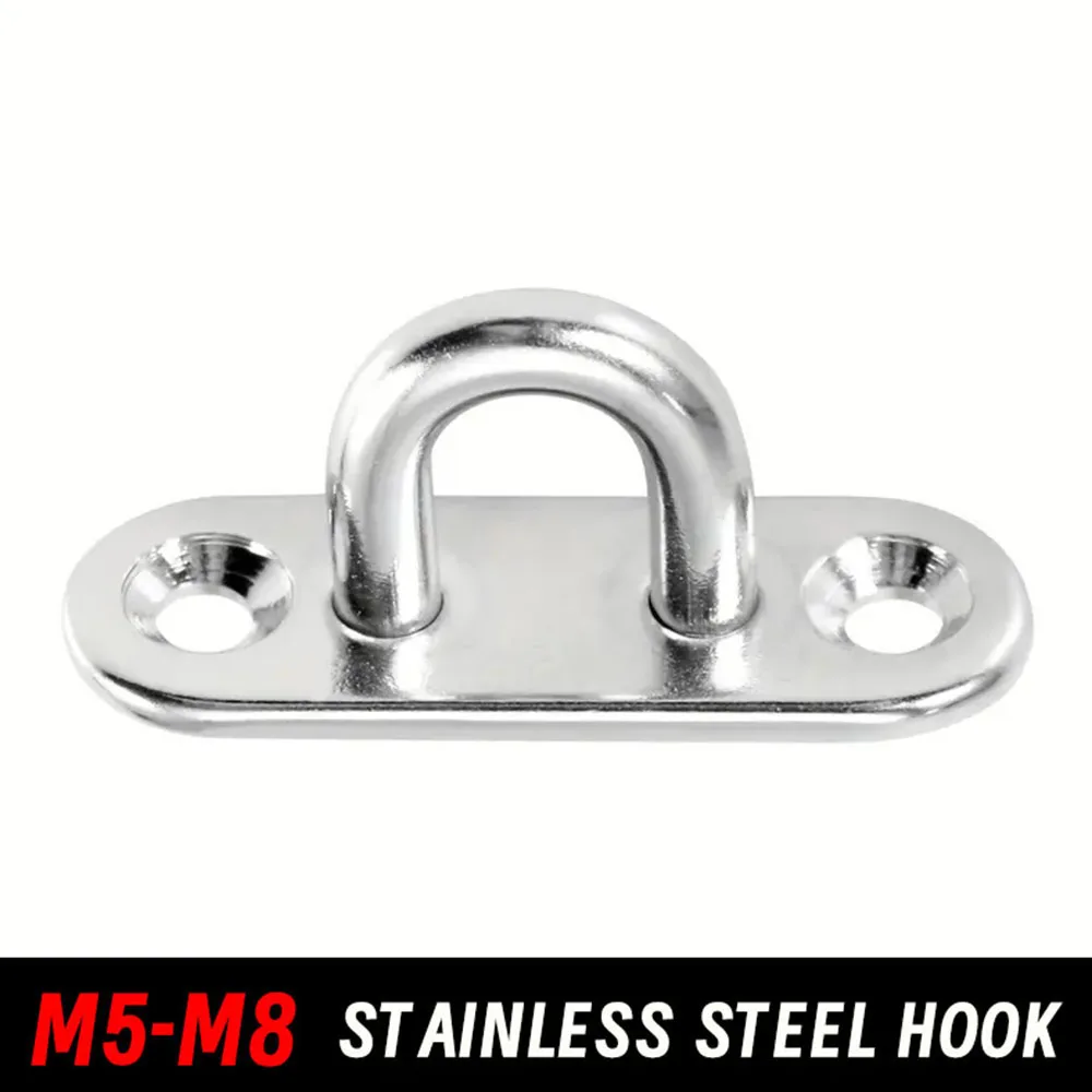 1-10PCS Hook Eye Plate Heavy Duty 304 Stainless Steel U-Shaped Door ...