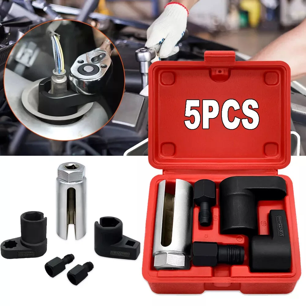 5pcs-22mm-Oxygen-Sensor-Wrench-Kit-for-Automotive-O2-Socket-Removal ...