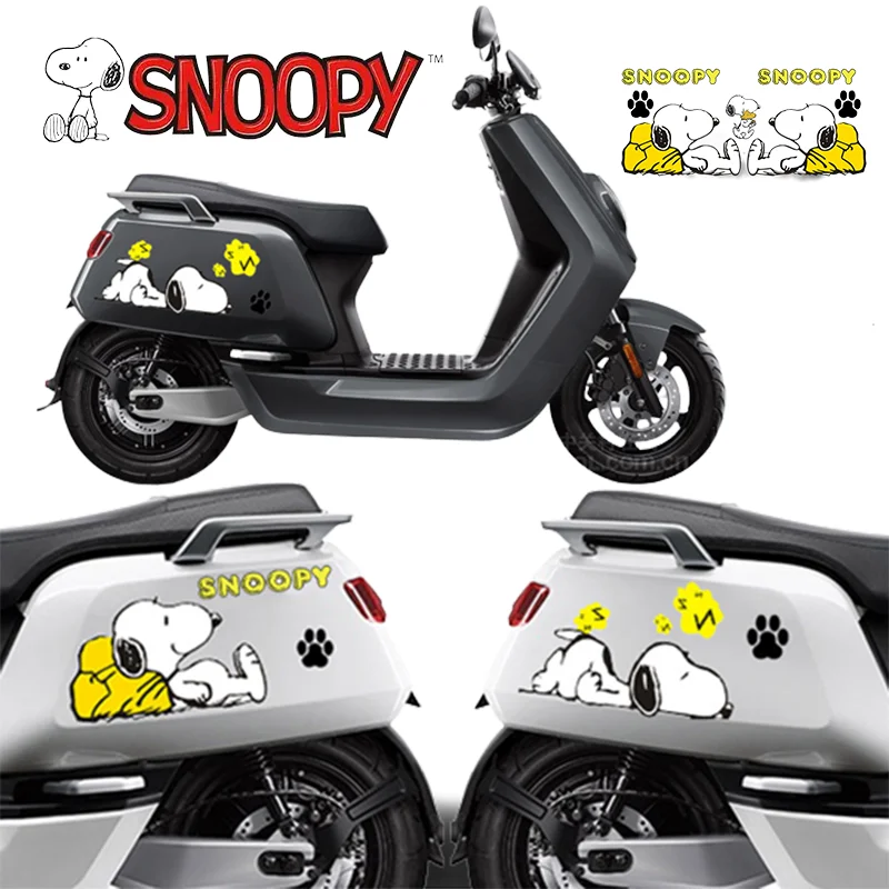 Snoopy-Cartoon-Battery-Car-Body-Sticker-Cute-Electric-Car-Body-Scratch ...