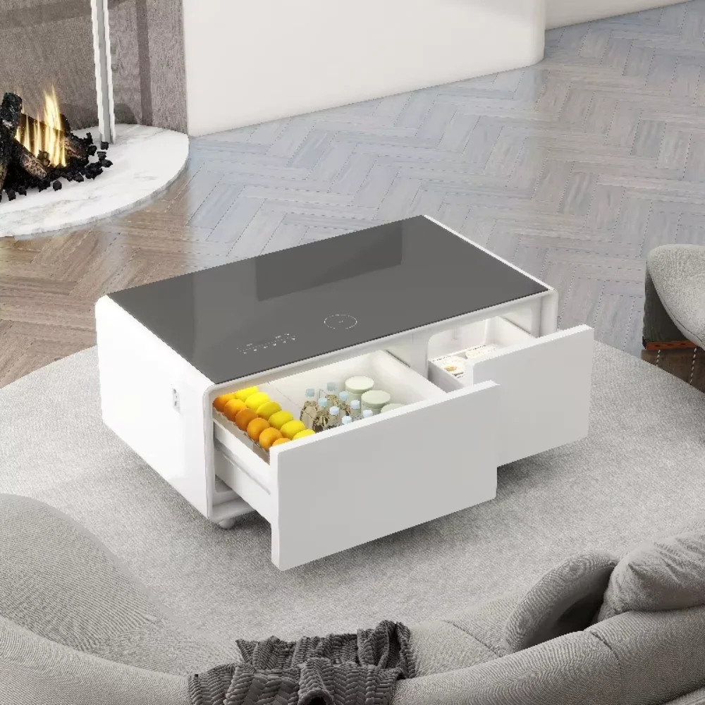 Smart Home Furniture Sofa Centre Rectangle Coffee Table With Wireless ...