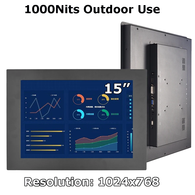 1024x768-Panel-Mount-15-Inch-1000-Nits-Industrial-Grade-Embedded ...