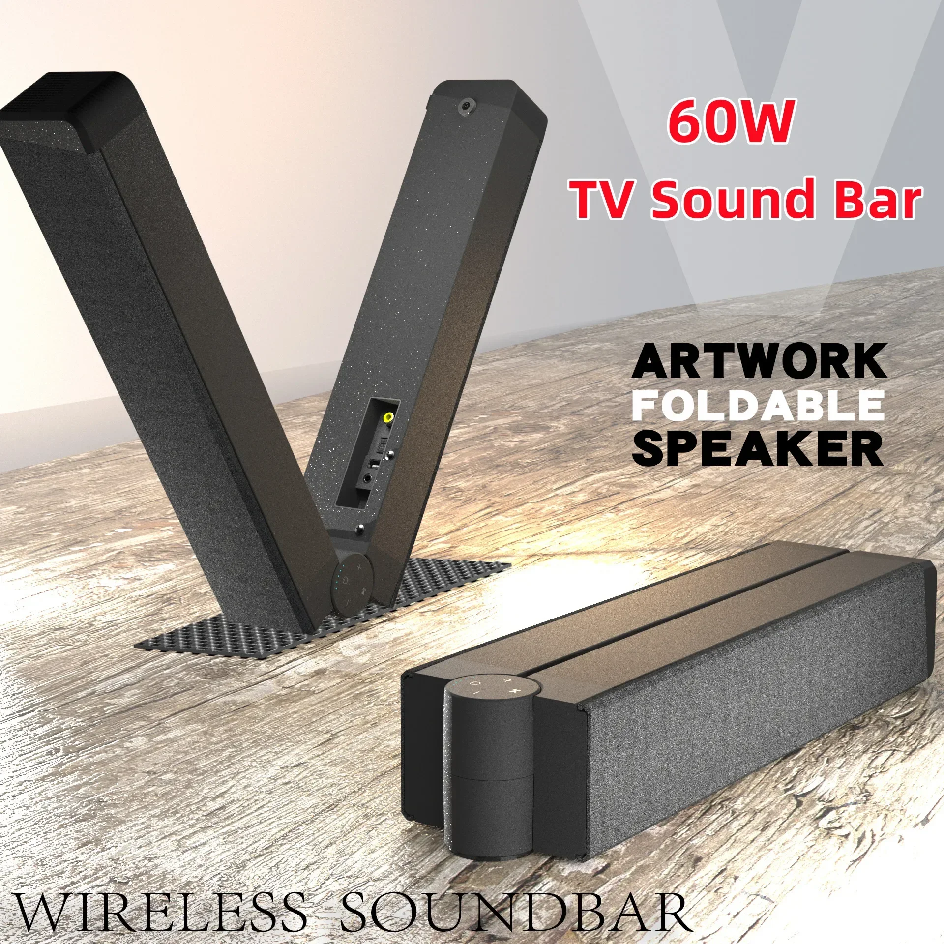 Barra-de-Som-com-FM-Alto-falantes-Bluetooth-5-1-Soundbar-Dobr-vel-Home ...