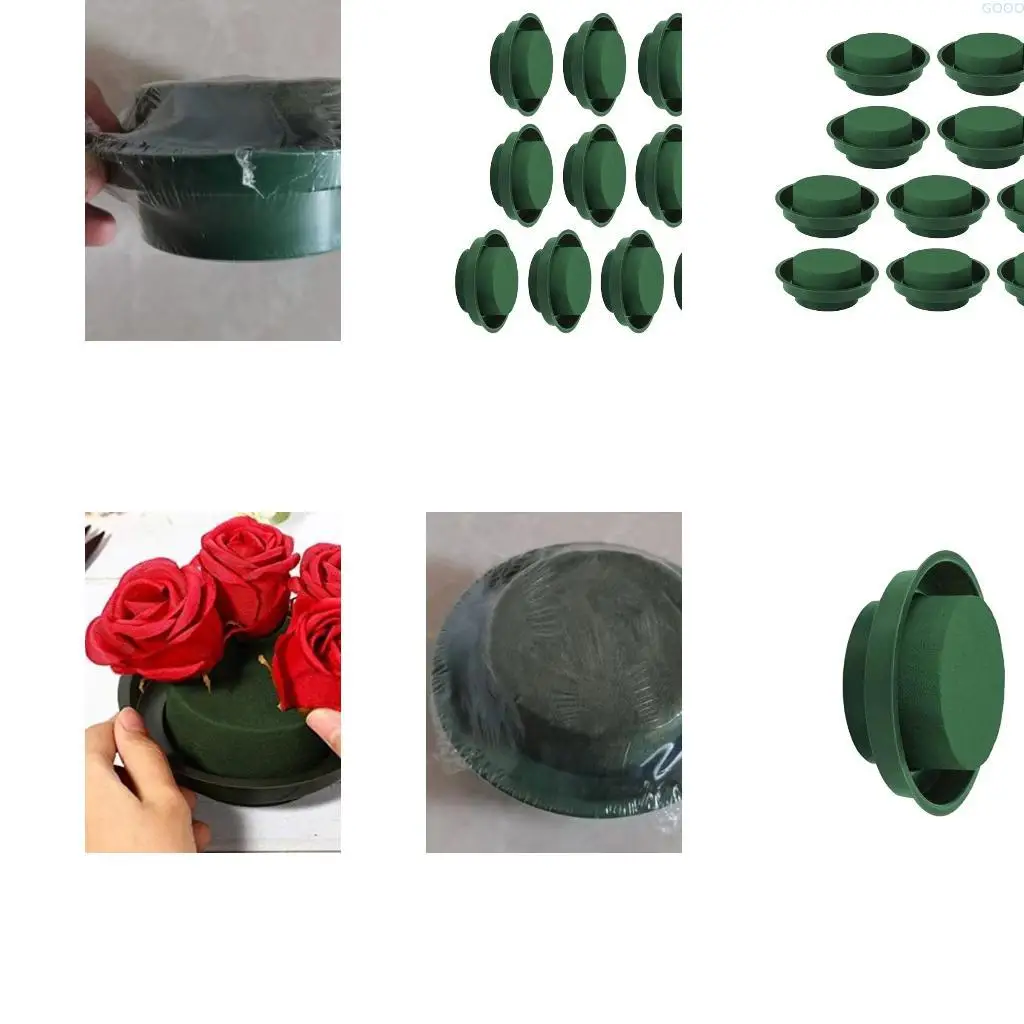23GA Green Round Wet Foam Floral Foam Flower Tray for Prolonged ...