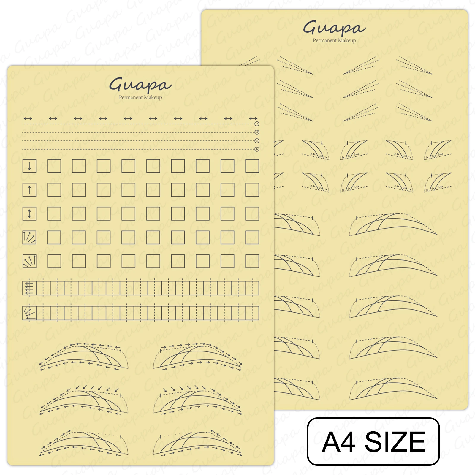 A4-Eyebrow-Beginning-and-Ends-Pre-print-Design-Silicone-Practice-Skin-2 ...