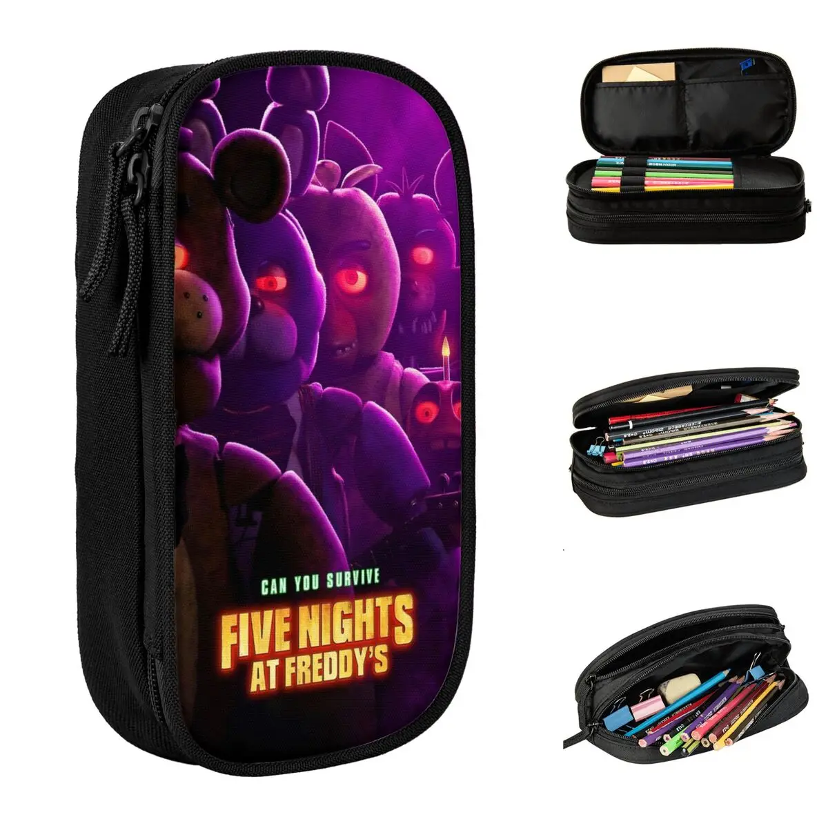 Fnaf-Movie-Pencil-Case-2023-Red-Eyes-Trailer-Cast-Pencil-Box-Pen-Holder ...