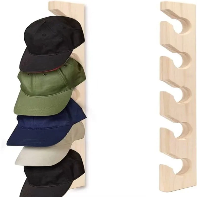 Wall Mounted Wooden Baseball Cap Organizer Wall Mounted Baseball ...