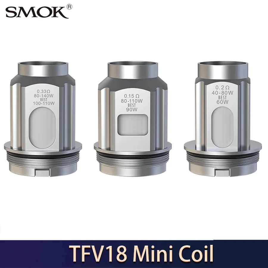 3Pcs Original Vape Eletronic Cigarette SMOK TFV18 Mini Meshed Coil For ...