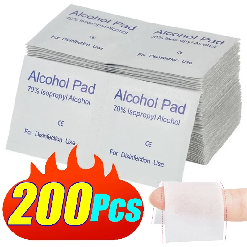 10-200Pcs Disposable Alcohol Pad Disinfection Cotton Car Detailing Wash ...