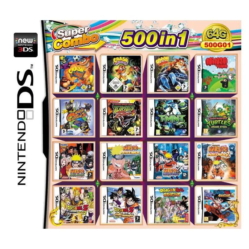 Carte-combin-e-de-jeu-d-anime-cartouche-de-collection-3DS-NDS-208-en-1 ...