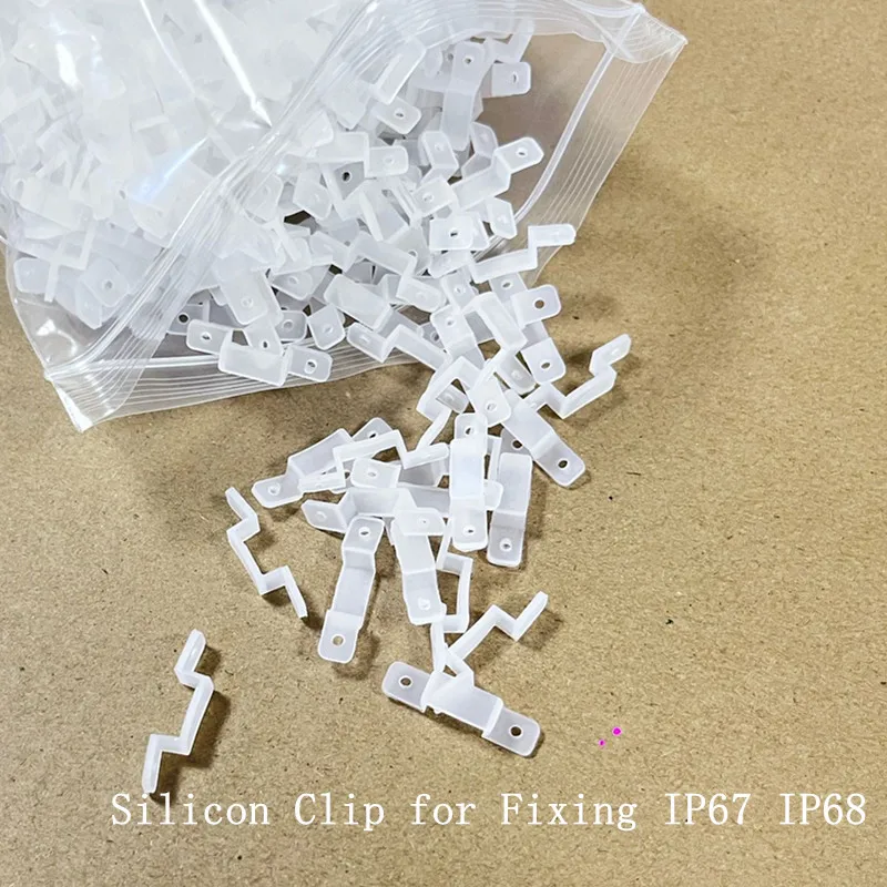 50pcs 100pcs 500pcs 8mm 10mm Silicon Clip for Fixing IP67 IP68 ...