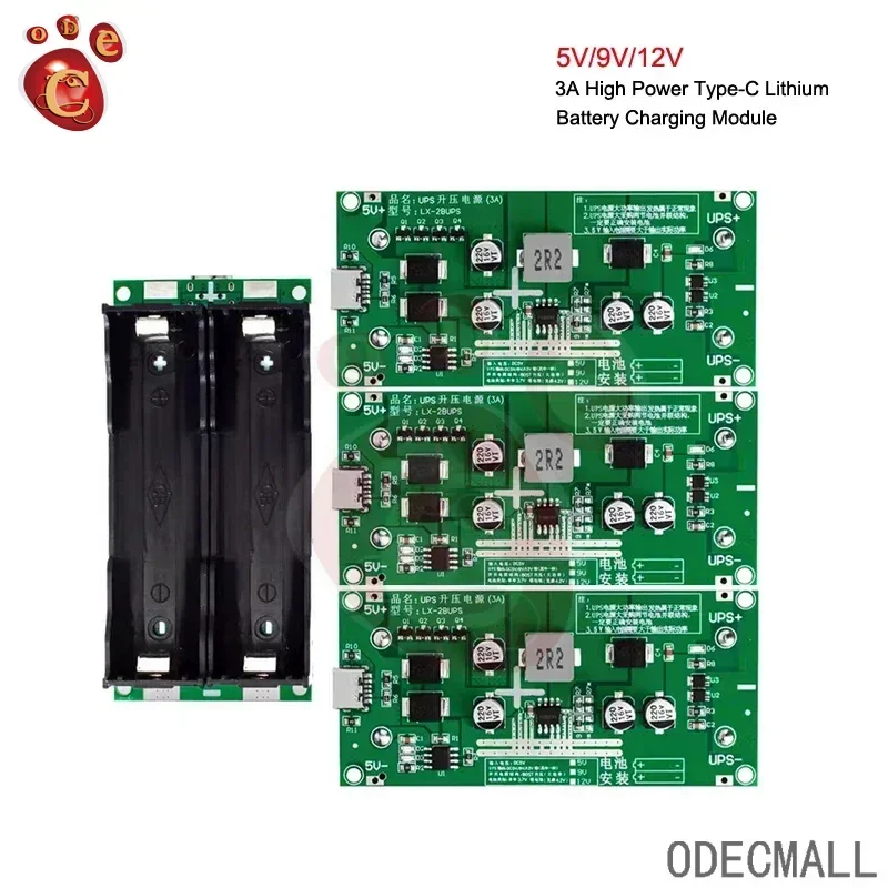 Type-C-15W-3A-Fast-Charge-UPS-Power-Supply-18650-Lithium-Battery ...