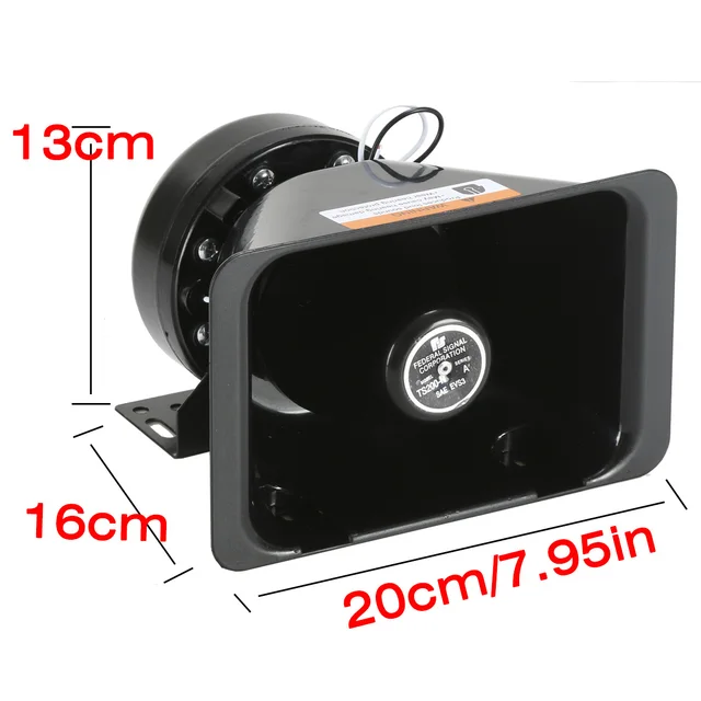 Car Horns Siren 400W, 12V Megaphone Electronic Speaker For Emergency ...