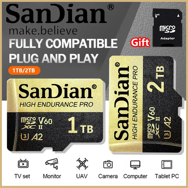 SanDian-tarjeta-Micro-TF-SD-de-alta-velocidad-1TB-2TB-Flash-Clase-10 ...