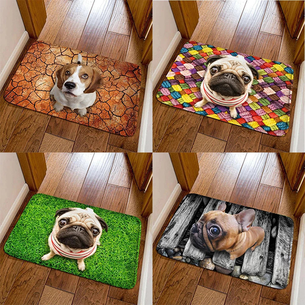 Cute-pug-pattern-mat-bathroom-absorbent-bedroom-door-mat-home ...