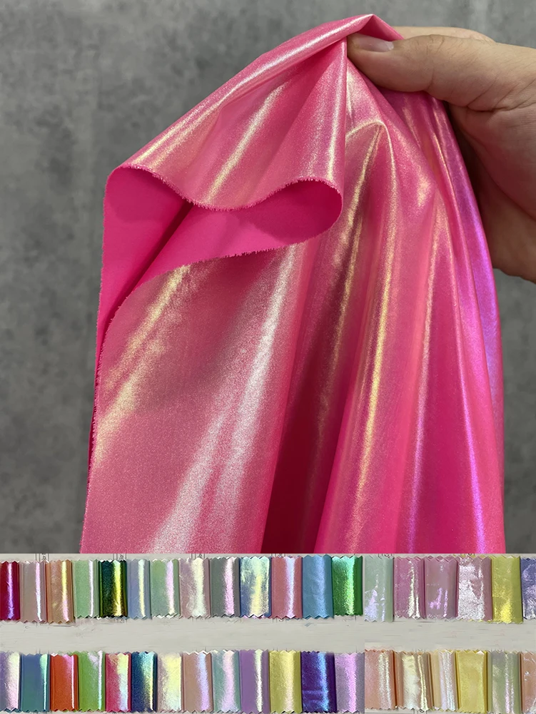 Leather-Down-Jacket-Fabric-Rainbow-Gradient-Glossy-Colorful-Nylon ...