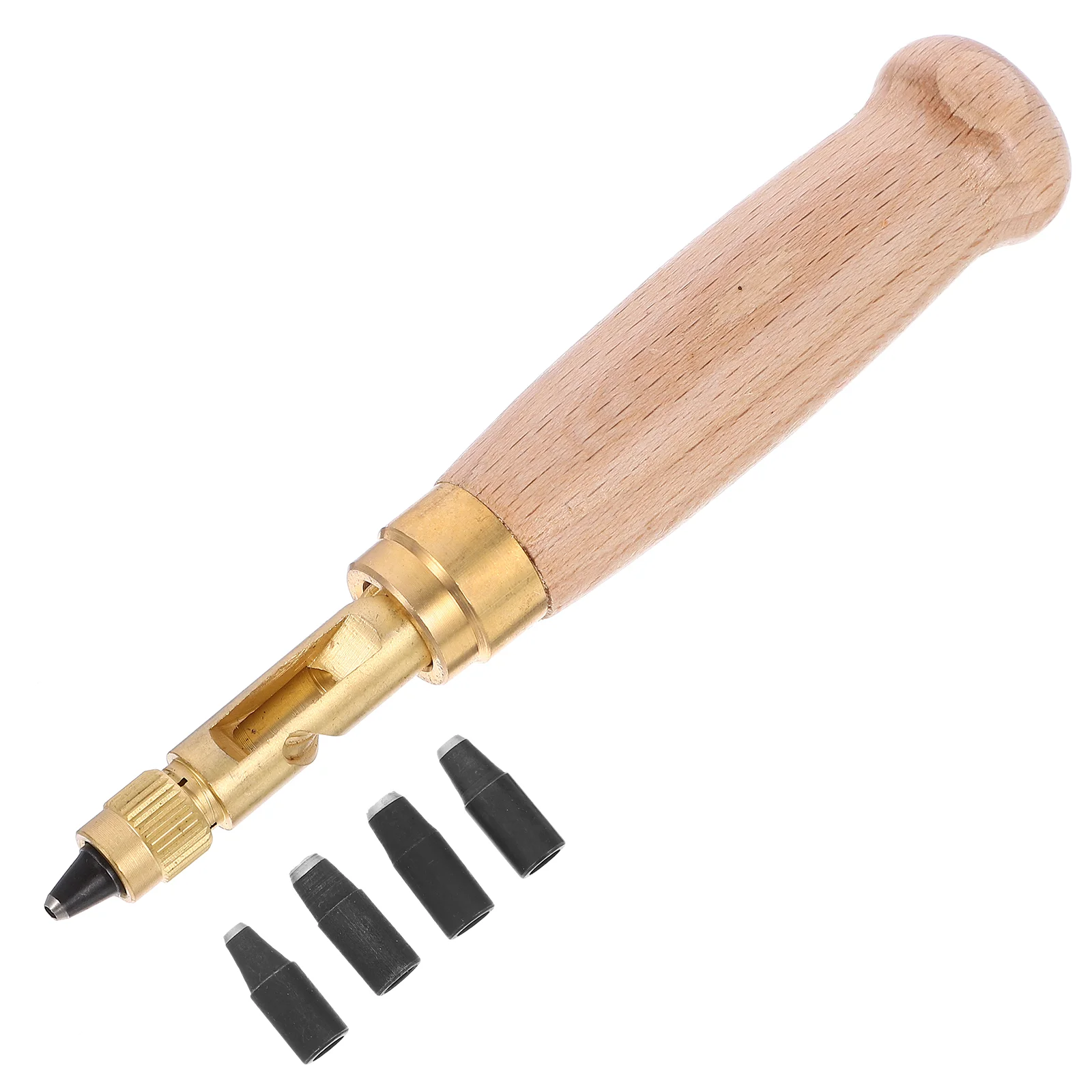 6pcs-automatic-center-punch-Screw-Hole-Punch-Wood-Handle-Japanese-Punch ...