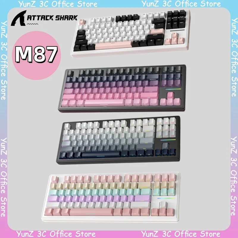 Ataque-Shark-M87-Pro-Teclado-mec-nico-Gamer-Hot-Swap-Bluetooth-USB-2 ...