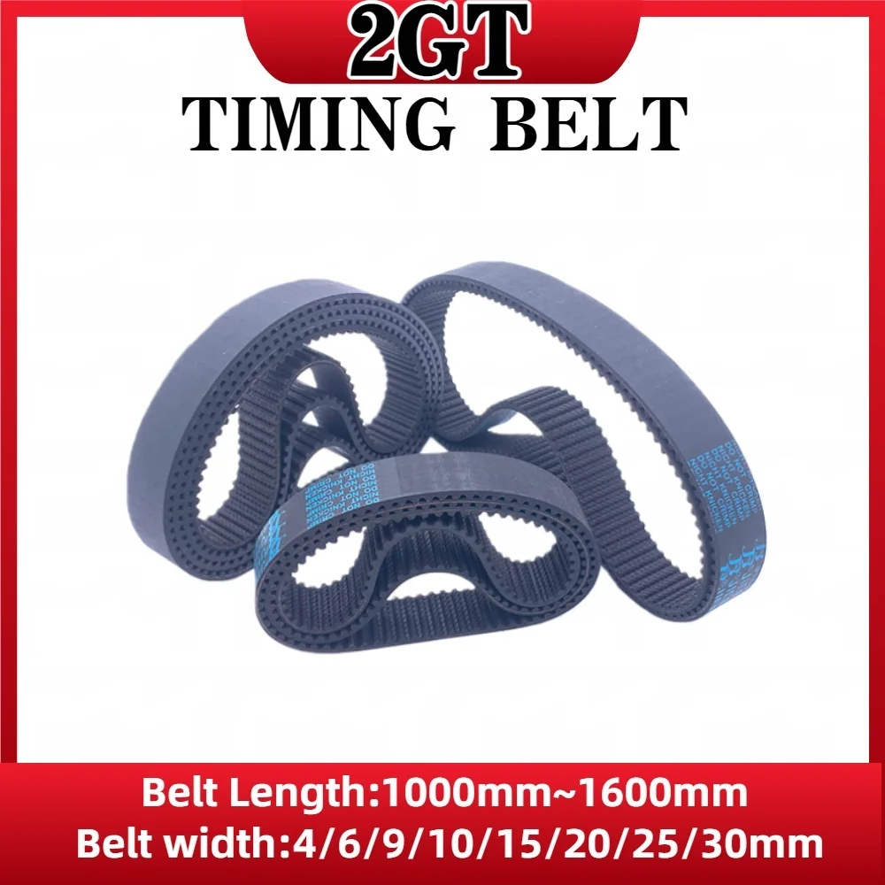 2GT Timing Belt Length 1000mm-1600mm GT2 Closed Loop Rubber Belt Width ...