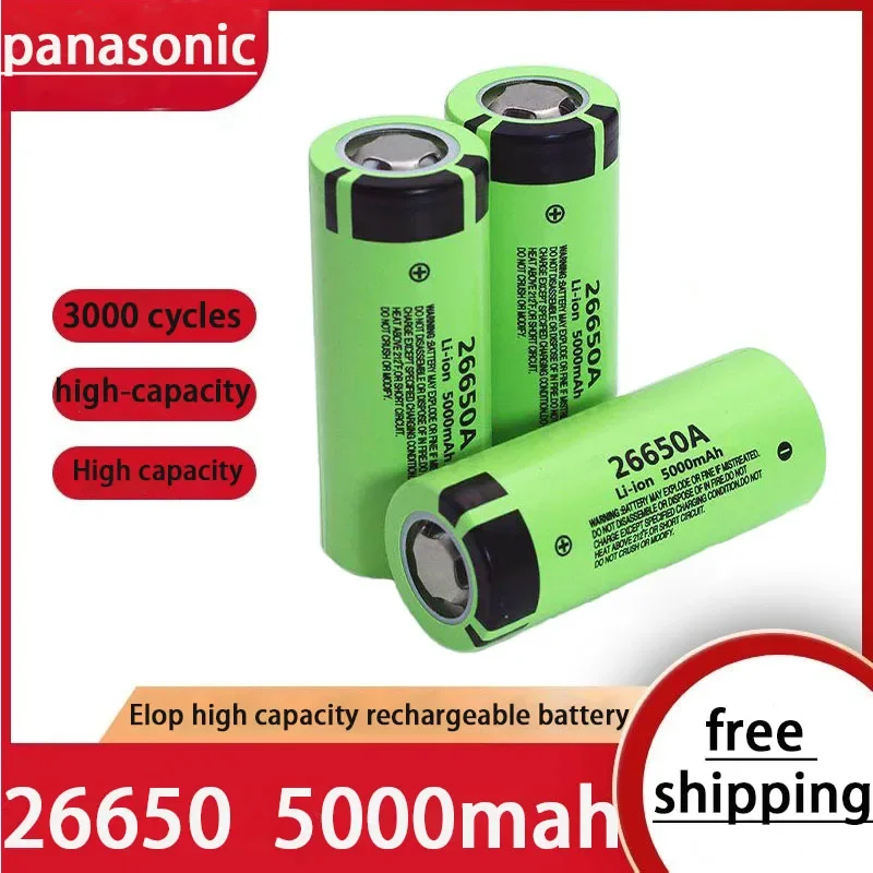 1-10PCS-Original-Panasonic-26650A-26650-5000mah-3-7V-High-Capacity ...
