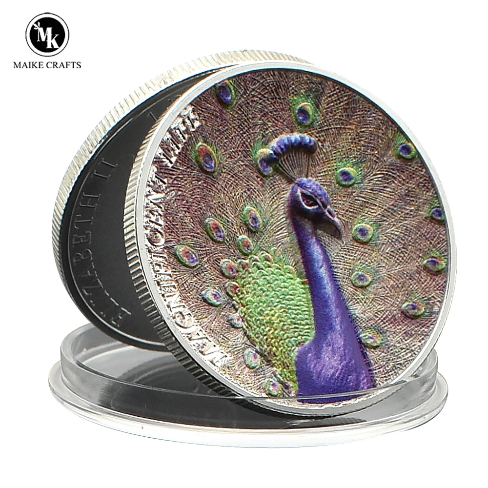 2022 Peacock 1 Dollar Silver Coin Home Decoration Coin Handicraft ...