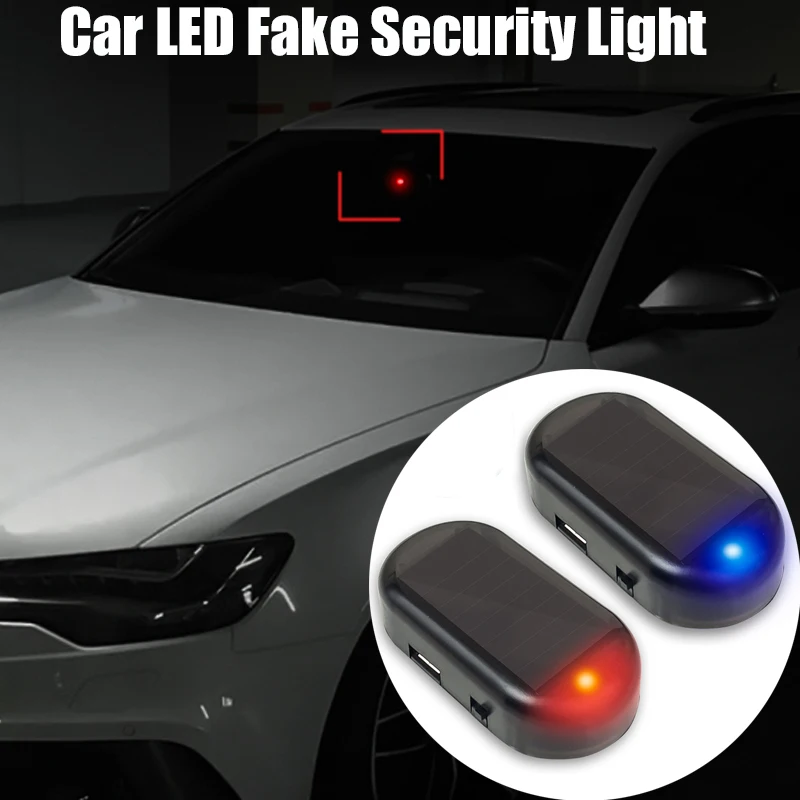 Car-Fake-Security-Light-Solar-Powered-LED-Warning-Light-Simulated-Dummy ...
