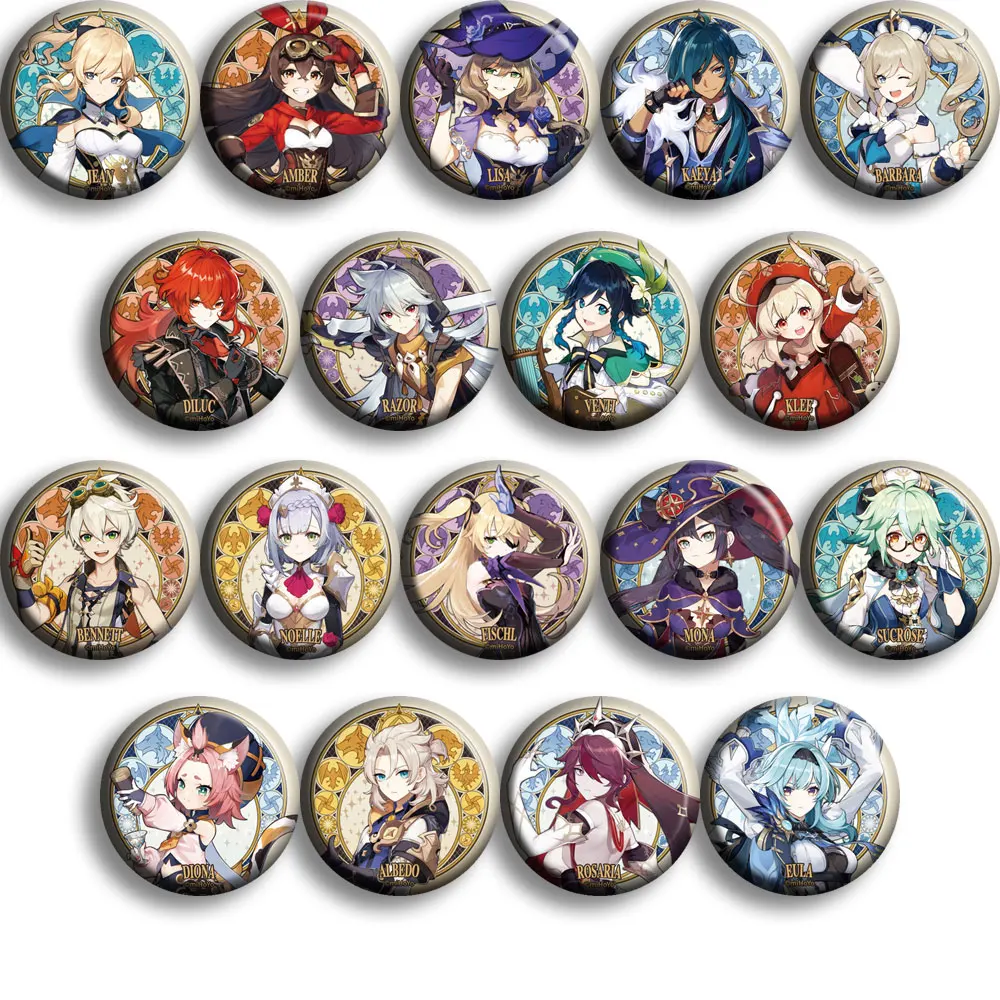 Badge Cosplay Bsarai Genshin Impact shoudun Kujo komi Hutao Rosaria ...