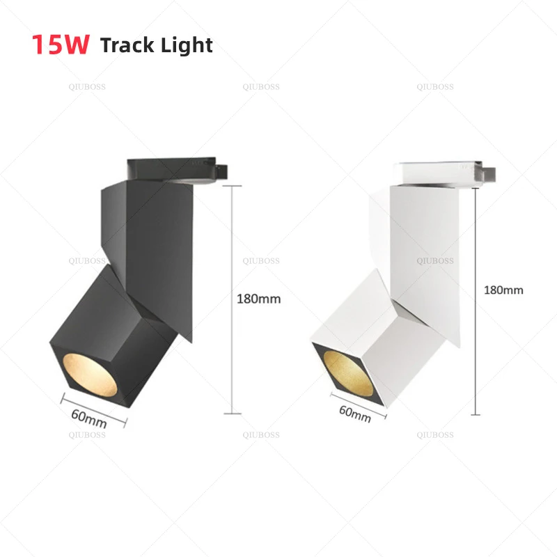 Foco LED para riel, reflector LED regulable, CA 90-260 V, COB, luz ...