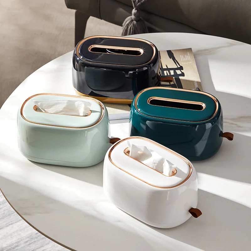 New-Light-Luxury-Desktop-Spring-Tissue-Box-Drawer-Box-Wall-Mounting-Non ...