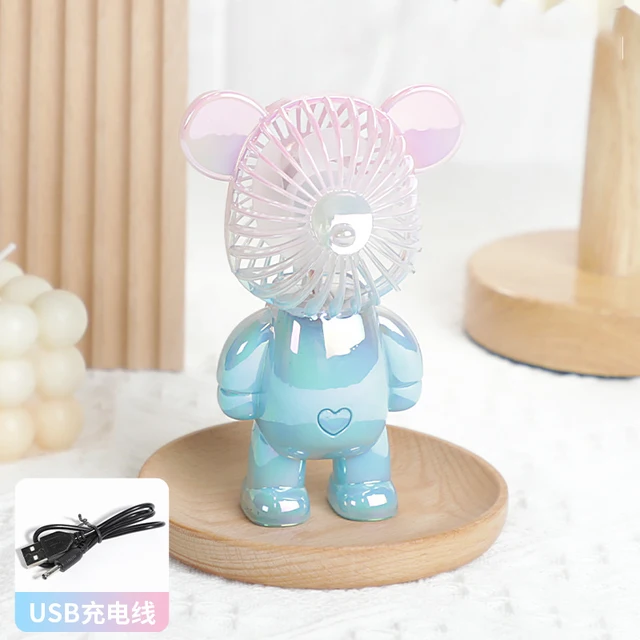 Mini USB Holding Electric Fan Cute Teddy Bear Shaped High quality ...