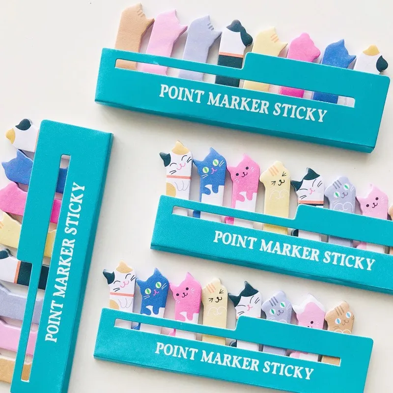 240-Pcs-Cute-Cat-Sticky-Notes-Page-Flags-Index-Tabs-For-Cat-Lovers-Kids ...