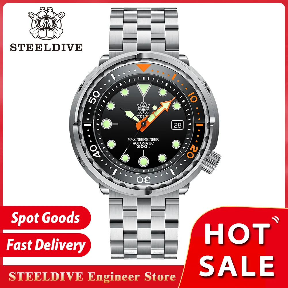 New-Tuna-Can-Classic-Watch-For-Men-STEELDIVE-SD1975C-Super-Luminous ...