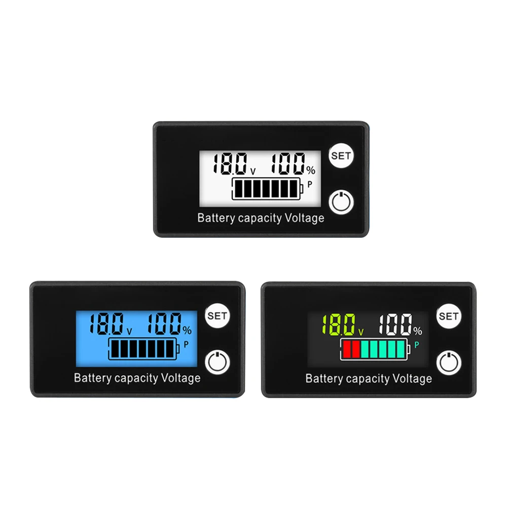 LCD Digital Voltmeter DC8-100V 6133A Battery Capacity Indicator for ...