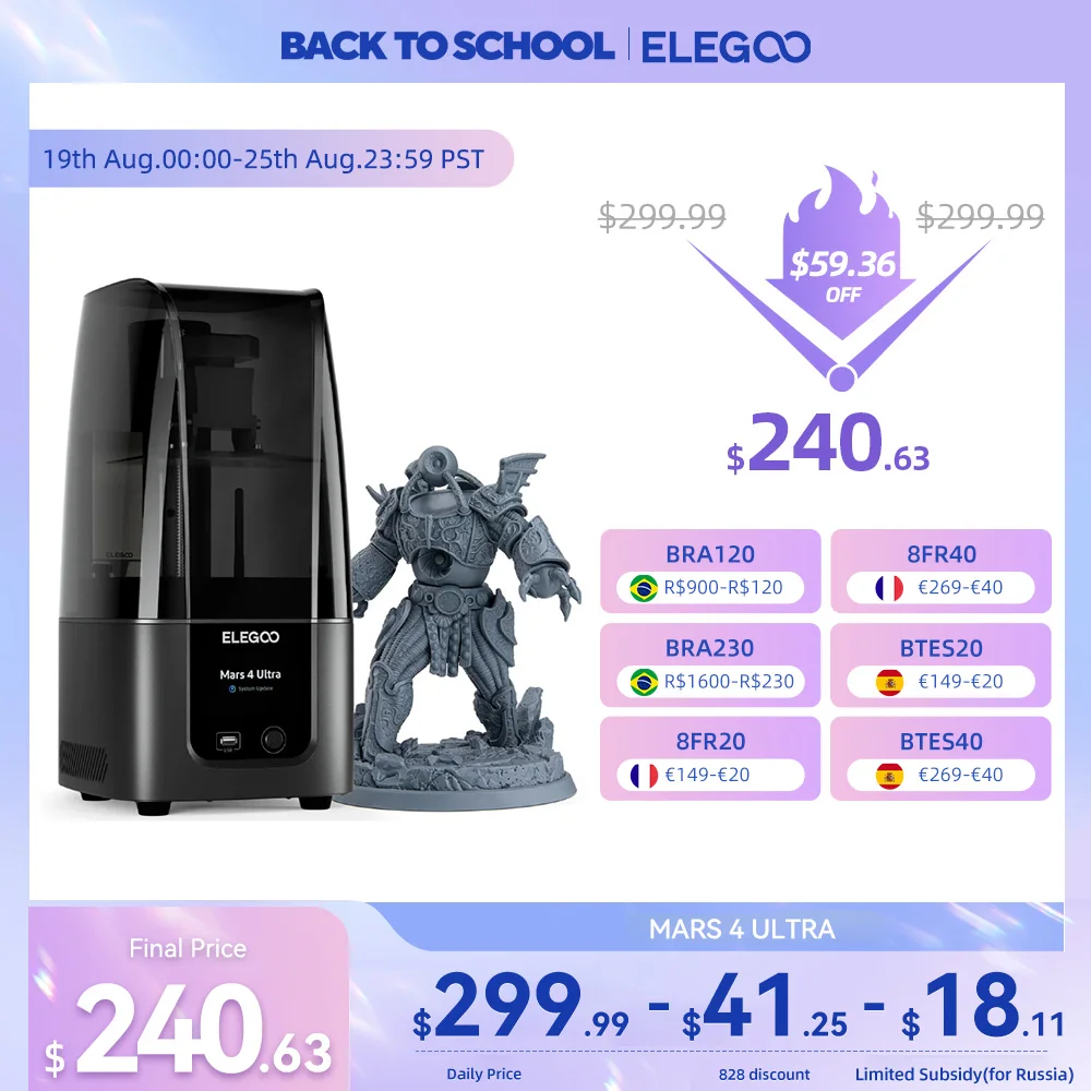 ELEGOO-MARS-4-Ultra-Mono-MSLA-3D-Printer-with-7-9K-LCD-Resin-3D-Printer ...