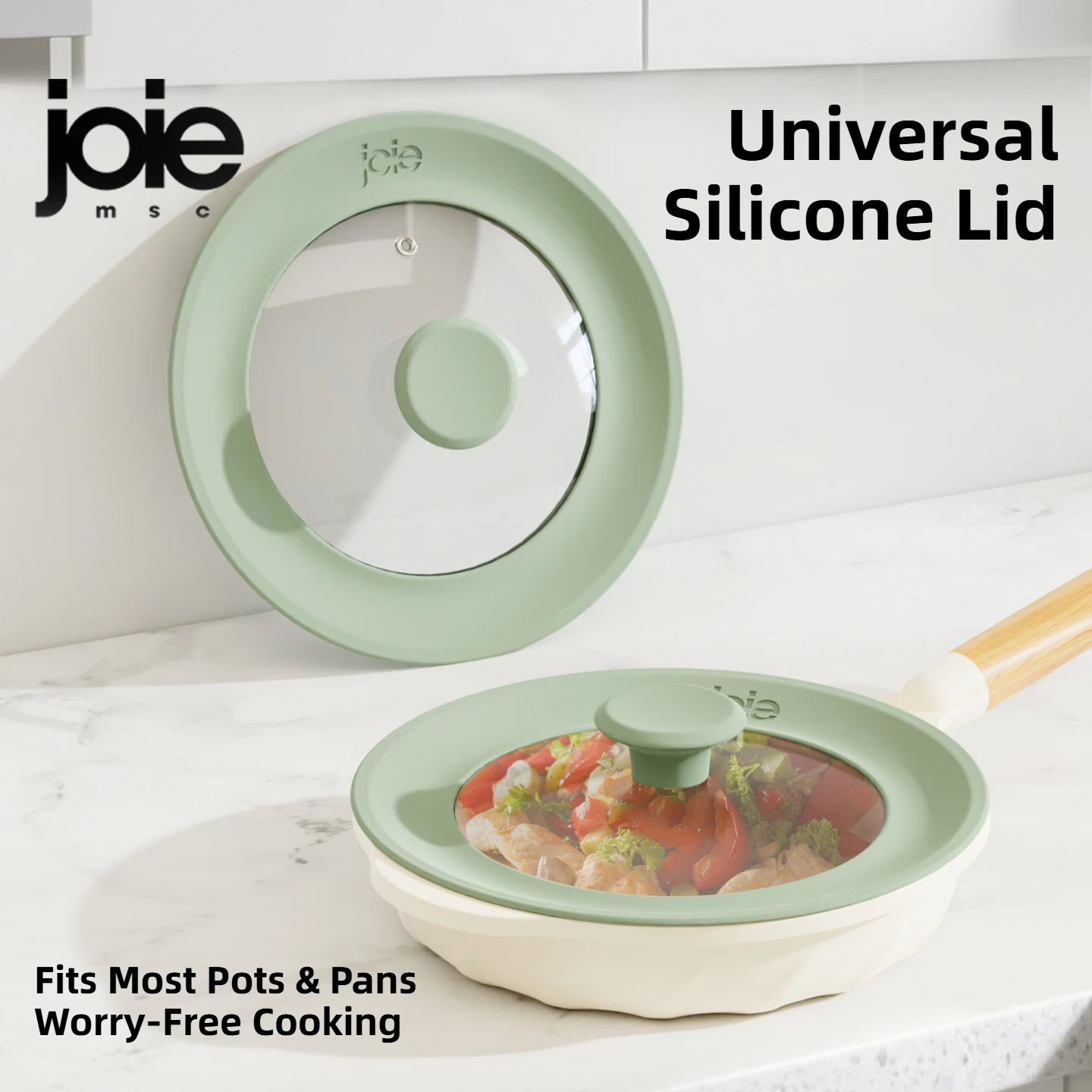 Joie Universal Silicone Lid Pots Lid Pans Lid Skillets Tempered Glass ...