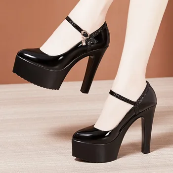 6cm/8cm/10cm/13cm Women High Heel Shoes Patent Leather Stiletto Heel ...