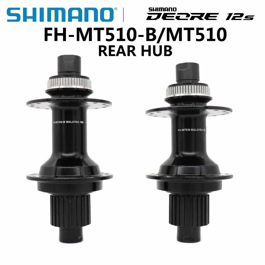 Shimano-1X12-Speed-Hub-FH-MT510-MTB-Bike-32H-12X142mm-12X148mm-Center ...