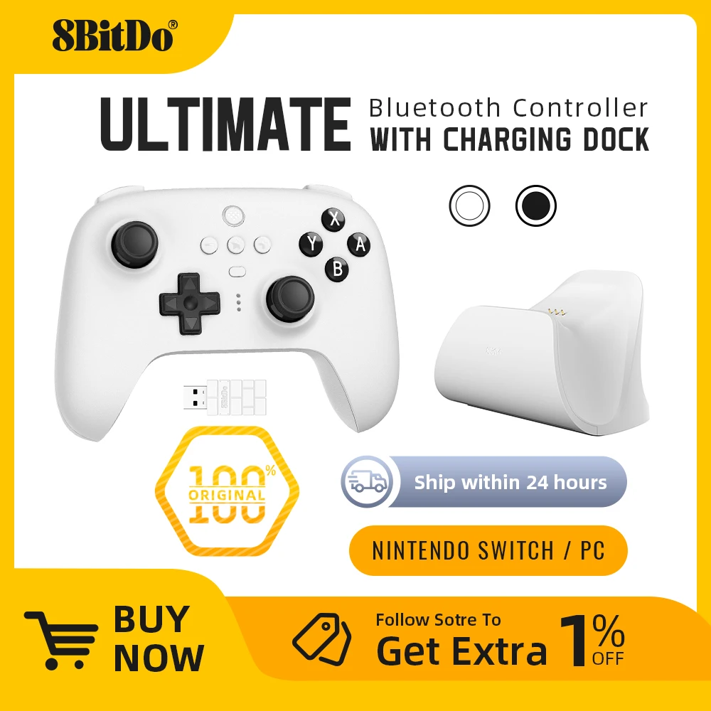 8BitDo-Ultimate-Wireless-Bluetooth-Gaming-Controller-with-Charging-Dock ...