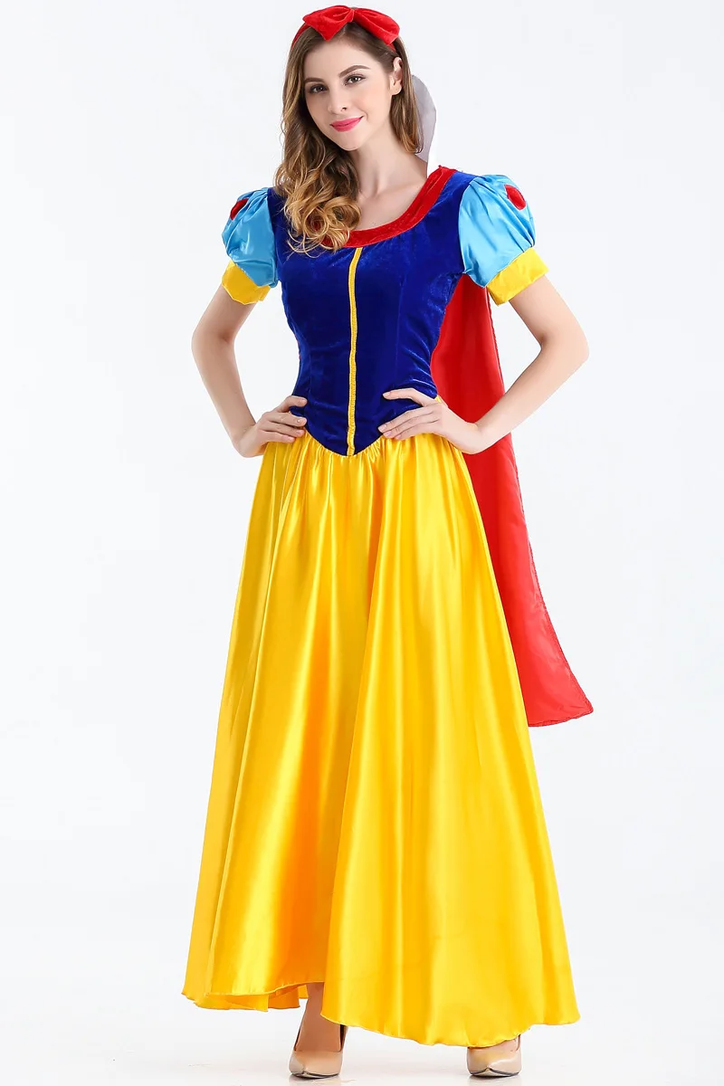 Halloween Party Costume Adult Cosplay Plus Size Cartoon Princess Snow ...