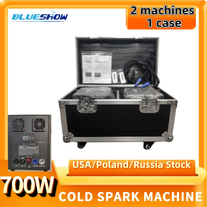 0 TAX 2PCS 700w Cold Spark Machine With flightcase Ti Powder 750W DMX ...