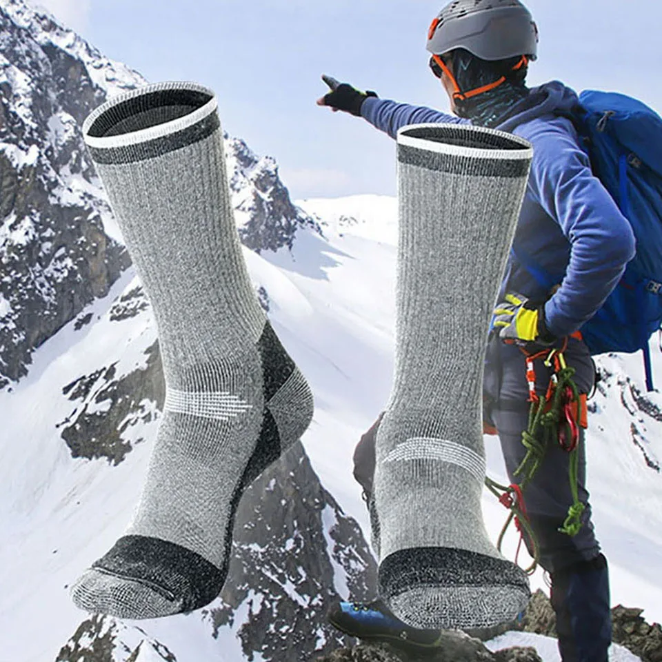 GTUBIKE 1 Pair Merino Wool Thermal Sock Winter Keep Warm Soft Ski ...