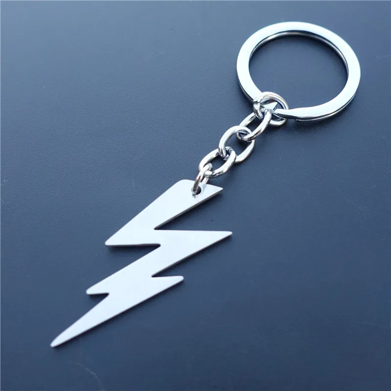 Stainless Steel Keyring Lightning Bolt Keychains Male Boyfriend Fashion ...