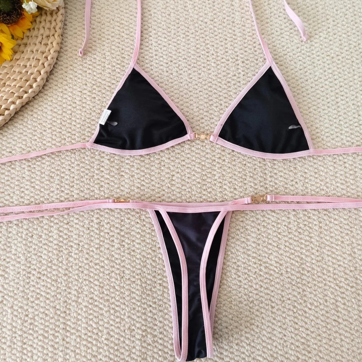 Micro Bikinis 2026 Sexy Swimsuit Stripe Swimwear Women Thong Bikini Set ...